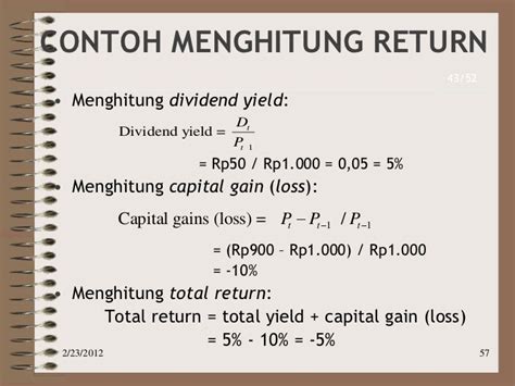 Cara Menghitung Saham Biasa Cara Menghitung Return Sa