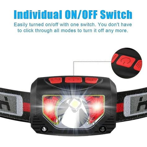 Linterna Frontal Led Recargable Por Usb Súper Brillante De 1000