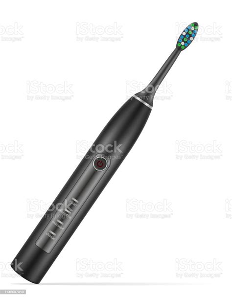 치아를 청소 하 고 위생 치과 의사 벡터 일러스트 레이 션을 위한 전기 칫 솔 건강관리와 의술에 대한 스톡 벡터 아트 및 기타