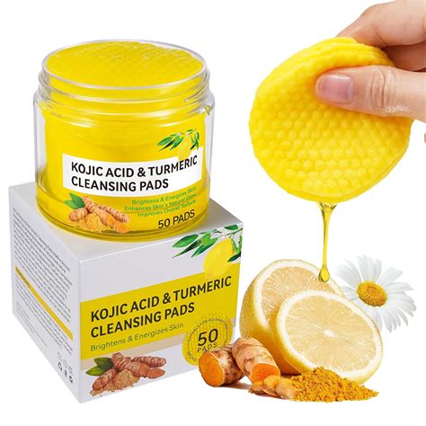 50 Pcs Turmeric Cleansing Padskojic Acid And Turmeric Cleansing Pads