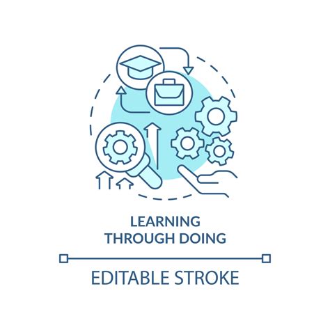 Learning Through Doing Turquoise Concept Icon Apply Knowledge
