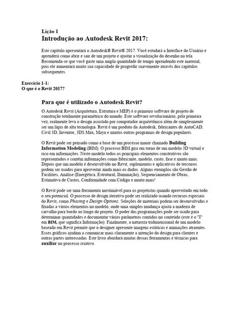 01 introdução ao autodesk revit pdf autodesk revit bim