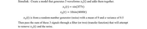 Solved Simulink Create A Model That Generates 3 Waveforms X