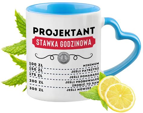 Dla Projektanta Kubek Błękitny z Uszkiem w Kształcie Serca na Prezent PoliDraw Sklep EMPIK