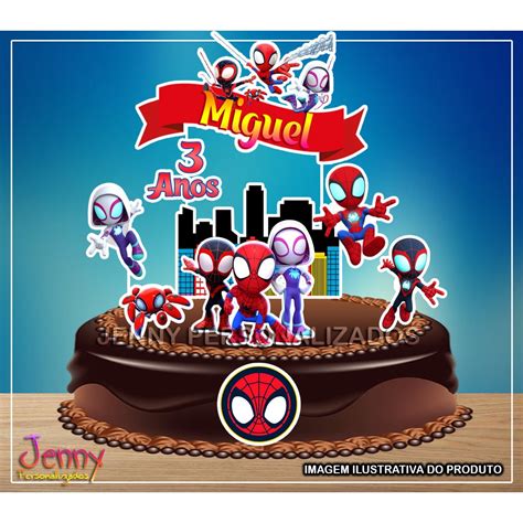 Topo 60 Imagem Topper De Bolo Tema Homem Aranha Br Thptnganamst Edu Vn