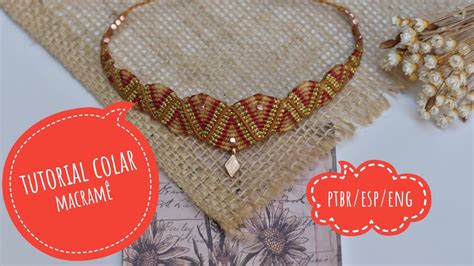 Macramê Tecendo Cor em Nós TUTORIAL COLAR Zig Zag em MACRAMÊ