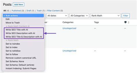 how to bulk generate seo meta tags using content ai rank math
