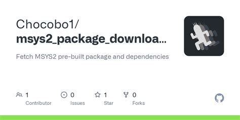 GitHub Chocobo1 Msys2 Package Downloader Fetch MSYS2 Pre Built Package And Dependencies