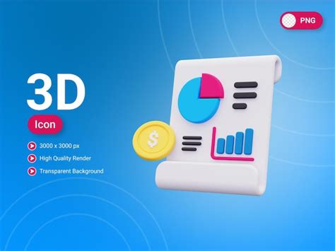 Icono De Informe De Negocios 3d Archivo Psd Premium