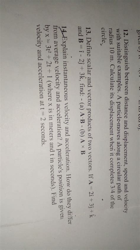 Distinguish Between Distance And Displacement Speed And Velocity With Su