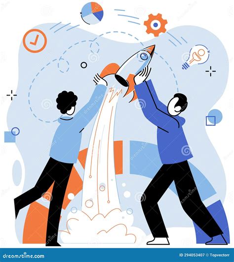 Launch Administration Line Icons Collection Strategy Coordination Execution Plan Logistics