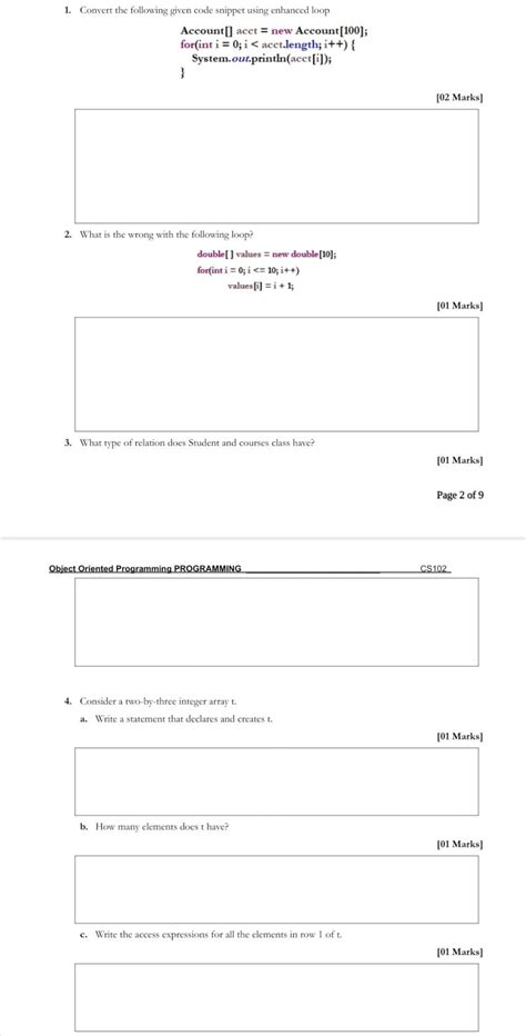 Solved Int A New Int 5 Int I A 1 10 A 3 50