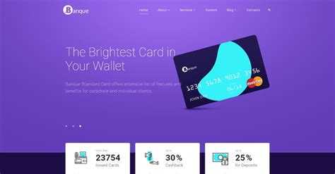 Banque Modello Di Sito Web HTML5 Multipagina Finanziario