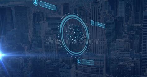 Animation Of Ai Text Brain And Data Processing Over Cityscape Background Stock Footage Video