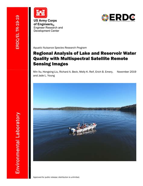 Pdf Regional Analysis Of Lake And Reservoir Water Quality With Multispectral Satellite Remote