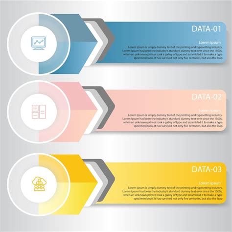 Premium Vector Infographic Rectangle And Circle Shape And Idea Data Vector Template Process