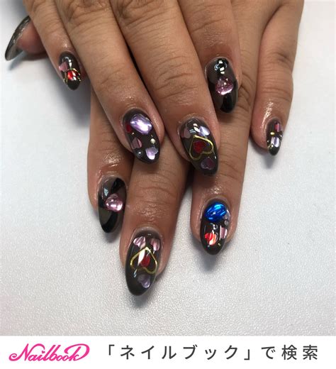 オールシーズンハンドワンカラーミディアムブラック Nicenailfunabashiのネイルデザイン No5700844