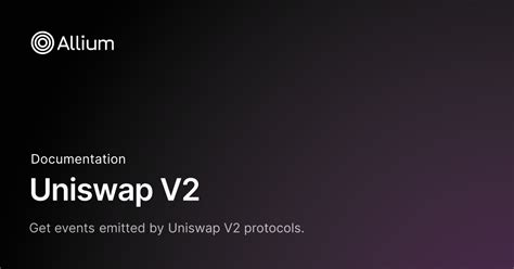 Uniswap V2 Allium Documentation Hub