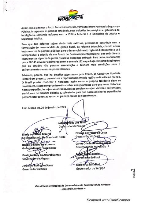 Consórcio Nordeste Em João Pessoa Governadores Do Nordeste Elaboram