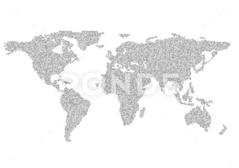 Map Of Planet Earth Consisting Of Binary Code Royalty Free 96230658