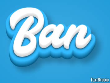 Ban Text Effect And Logo Design Name