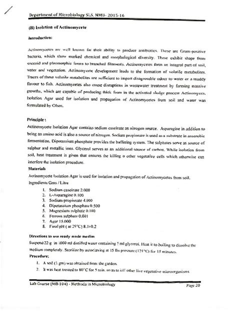 Isolation Of Actinomycetes Pdf