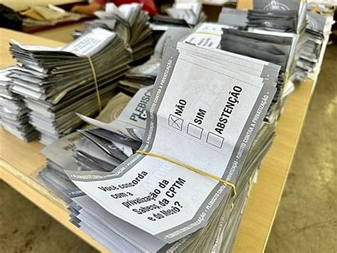 Plebiscito Popular Termina Com 97 De Votos Contra Privatização De