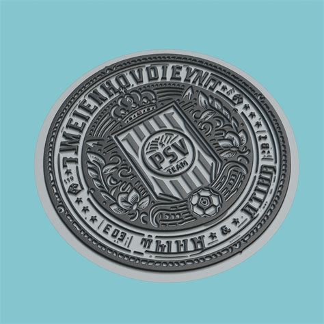 3d File Psv Eindhoven Football Medallion Cnc Psv Eindhoven 3d Cnc Model Stl Obj 🏈 ・3d Printing