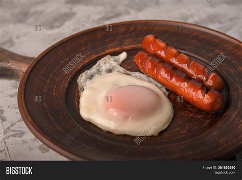 Fried Sausages On Image And Photo Free Trial Bigstock