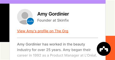 Amy Gordinier Founder At Skinfix The Org