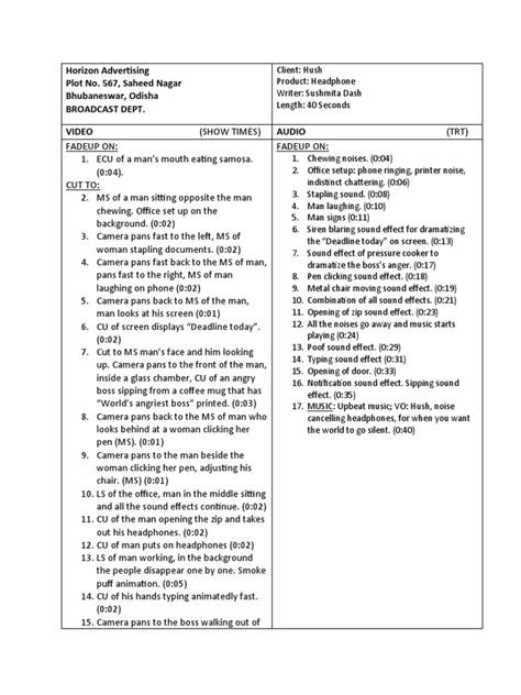 Tvc Script 2 Pdf