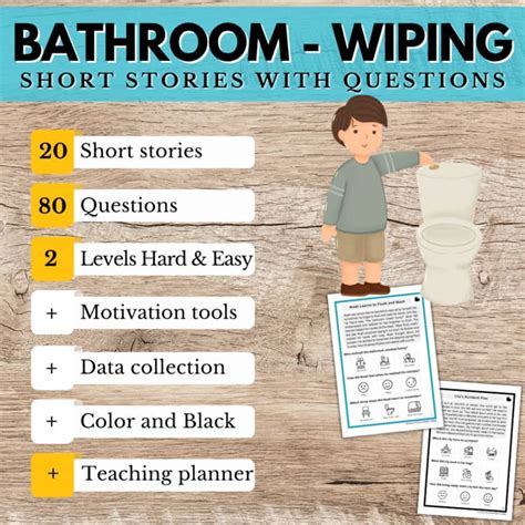 Bathroom And Wiping Bottom Short Stories Questions And Visuals Worksheets