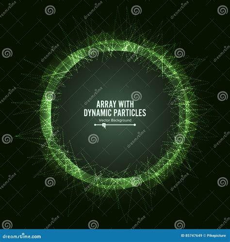 array vector with splash particles big data complex digital abstract