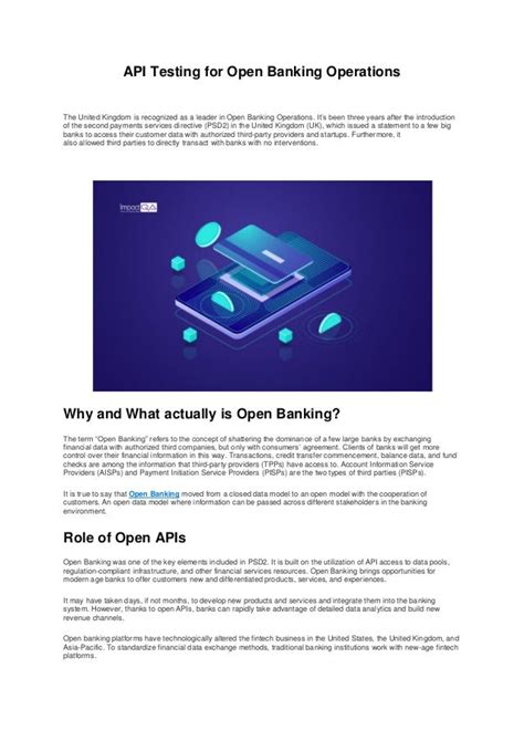 Api Testing For Open Banking Operations Pdf