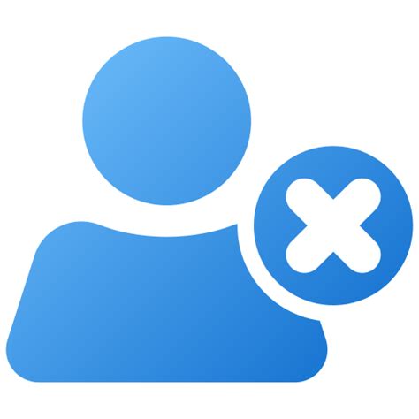 Delete User Generic Gradient Fill Icon