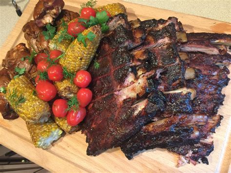 Homemade Smoked Beef Ribs Smoked Chicken Smoked Corn Rfood