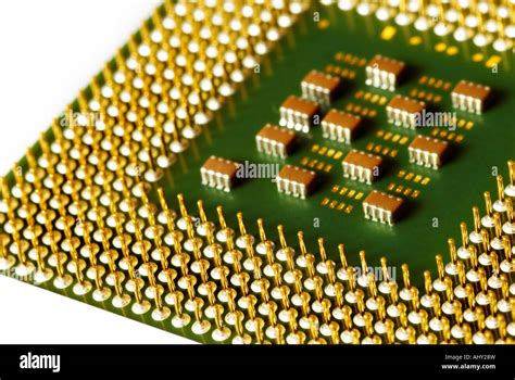 Microprocessor In Macro Stock Photo Alamy