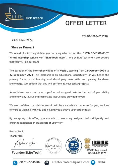 Shreya Kumari On Linkedin Elitetech Internship Webdevelopment