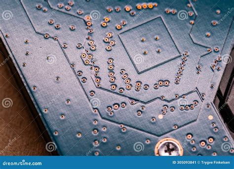 Back Of A Controller Printed Circuit Board Of A Hard Drive Stock