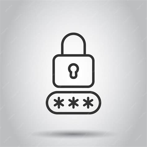 Premium Vector Login Icon In Flat Style Password Access Vector Illustration On White Isolated