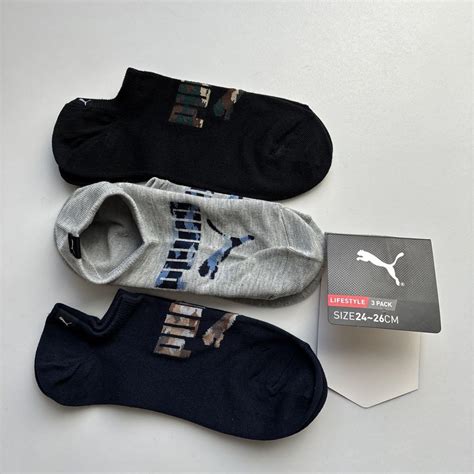 プーマ Puma 靴下 ソックス ショート靴下 スニーカーソックス 3足セット By メルカリ