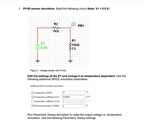 Solved Instruction Show Both The Circuit And Its Settings