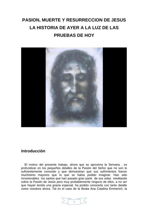 Pdf Pasion Muerte Y Resurreccion De Jesus La Historia De · En El