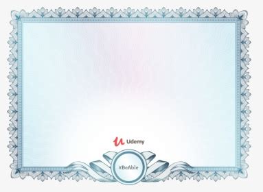 Transparent Blank Certificate Template Png Udemy Web Developer