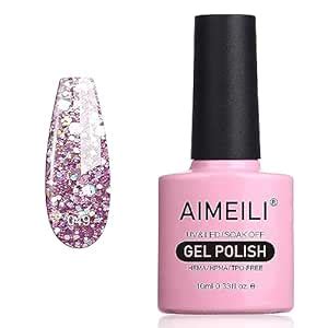 AIMEILI UV LED Gellack ablösbarer Glitzer Gel Nagellack Schimmer Gel