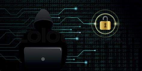 Hacker Cracks Secure Digital Data Connection Stock Vektor Colourbox