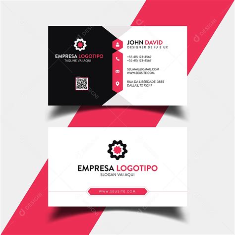 Modelo de Cartão de Visita Vetores EPS Editável download Designi