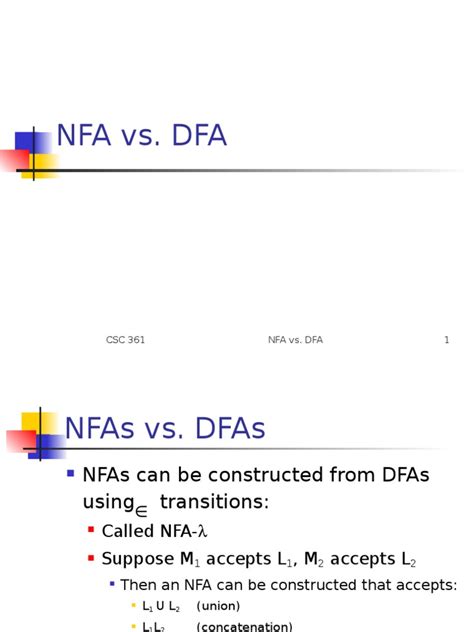 03 nfa vs dfa pdf computer science linguistics