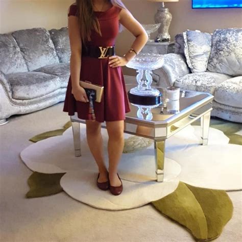 Boohoo Maroon Dress Uk Size 8 Worn Once Depop