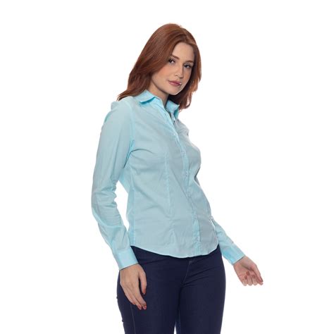 Camisa Feminina Social Manga Longa Crocker 49238